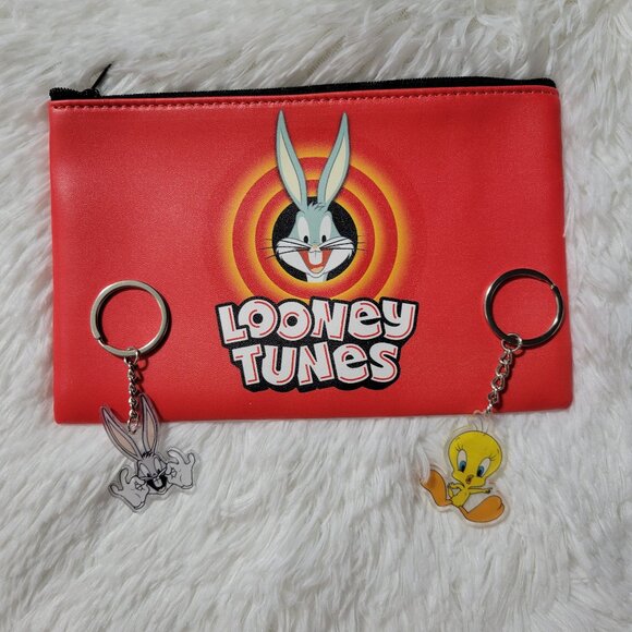 Warner Bros. | Bags | Looney Tunes Zipper Pouch Keychains Set | Poshmark